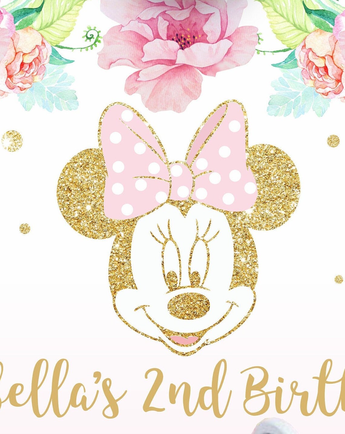 MINNIE MOUSE Backdrop Minnie Mouse Editable PDF Wall Decal - Etsy