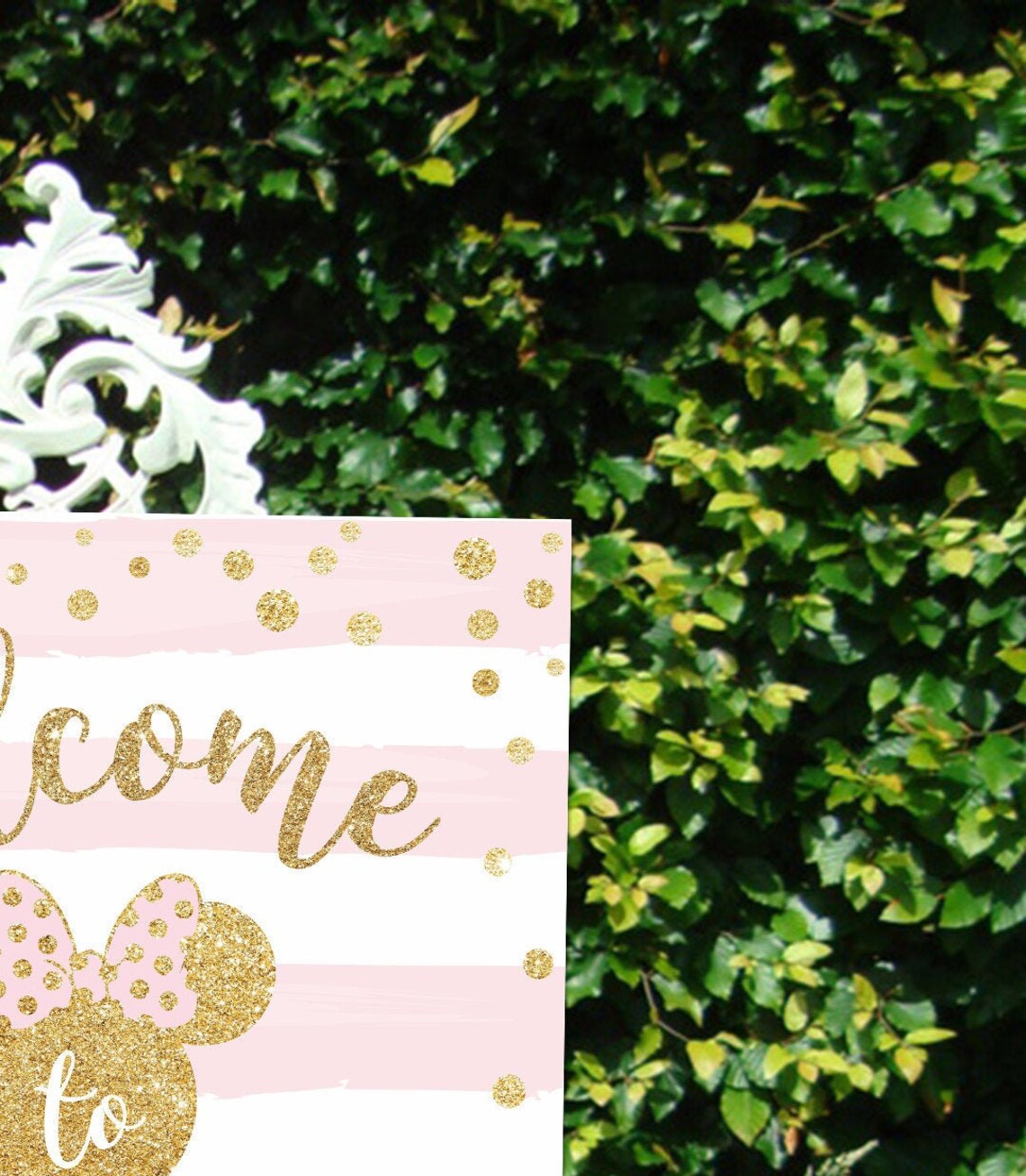 Welcome Sign Minnie Mouse Birthday Minnie Mouse Welcome | Etsy
