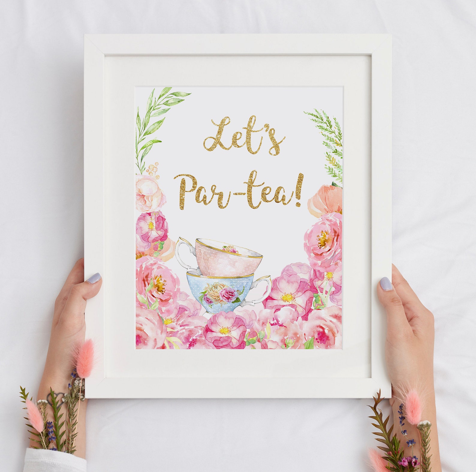 TEA PARTY Sign Tea for Two Printable Poster Instant Download - Etsy