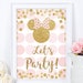 MINNIE MOUSE Sign Let's Party, Party Poster Minnie Mouse, Printable ...