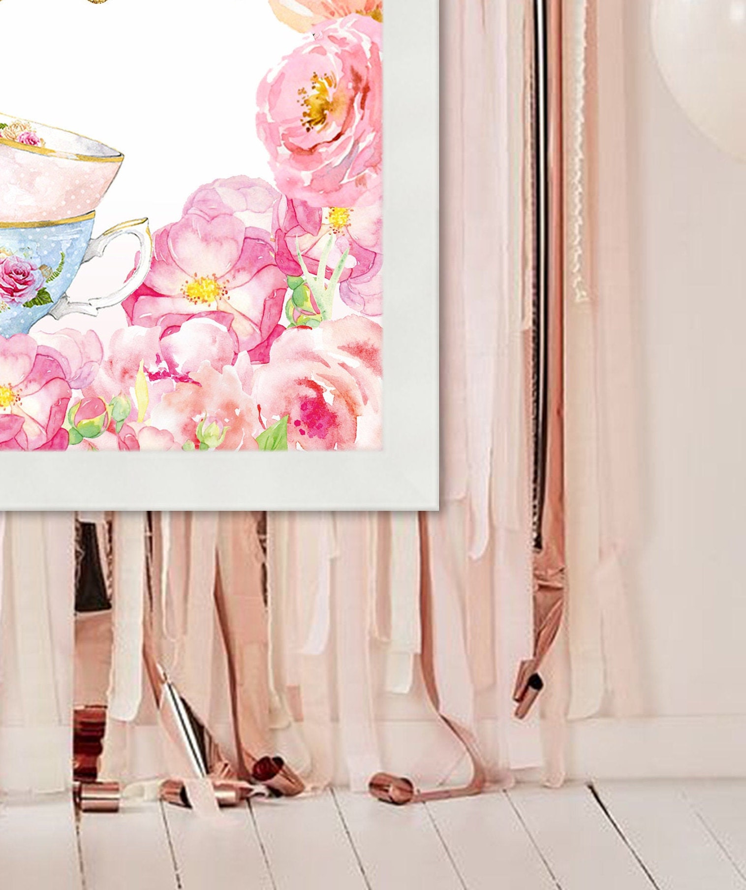 TEA PARTY Sign Tea for Two Printable Poster Instant Download - Etsy