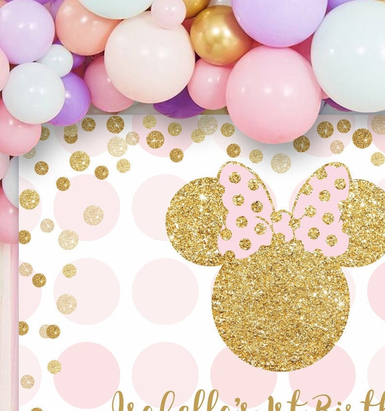 MINNIE MOUSE Wall Backdrop Minnie Mouse Editable PDF - Etsy