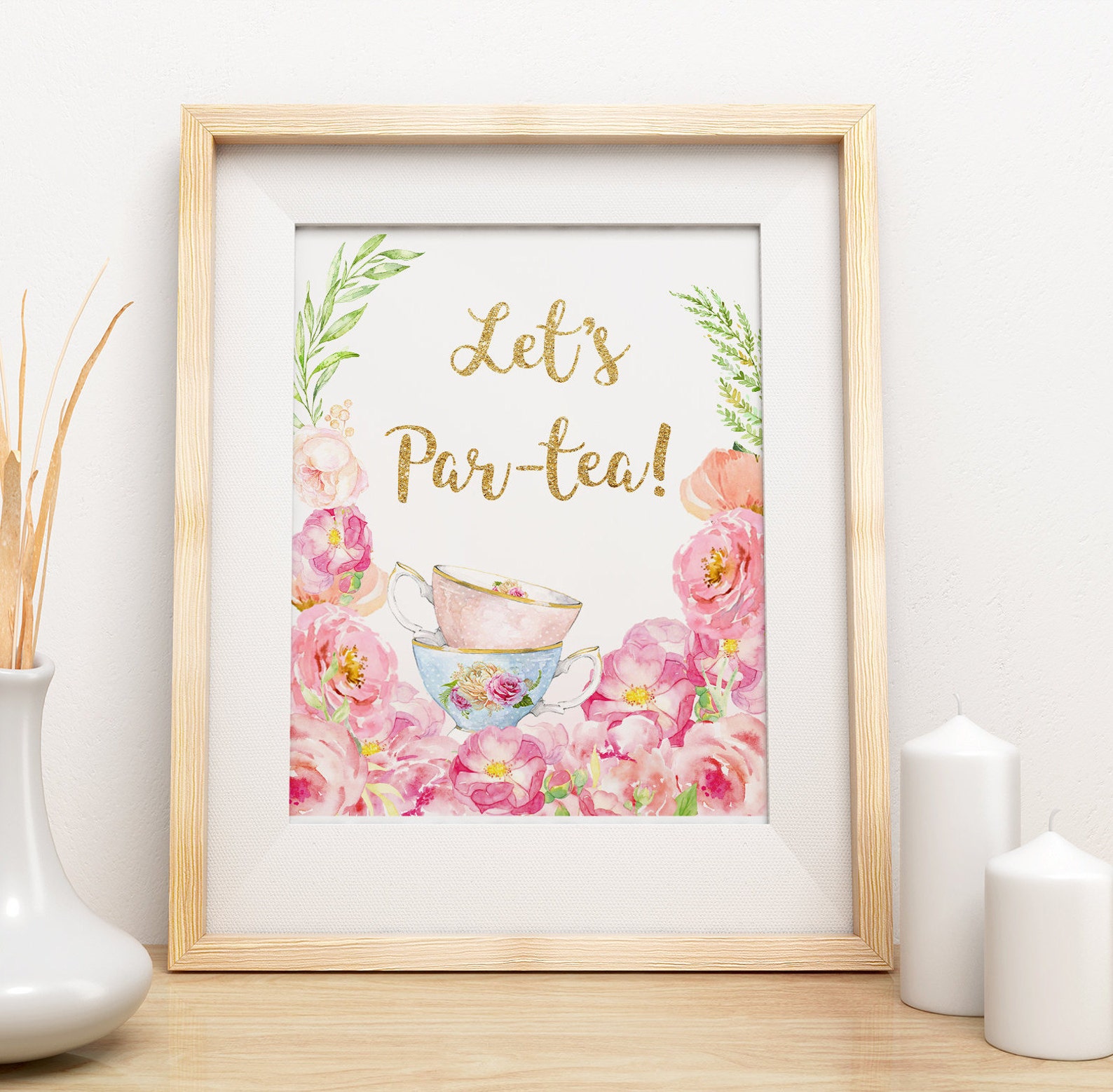 TEA PARTY Sign Tea for Two Printable Poster Instant Download - Etsy
