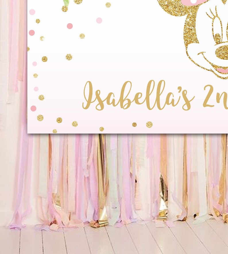 MINNIE MOUSE Wall Backdrop Minnie Mouse Editable PDF - Etsy