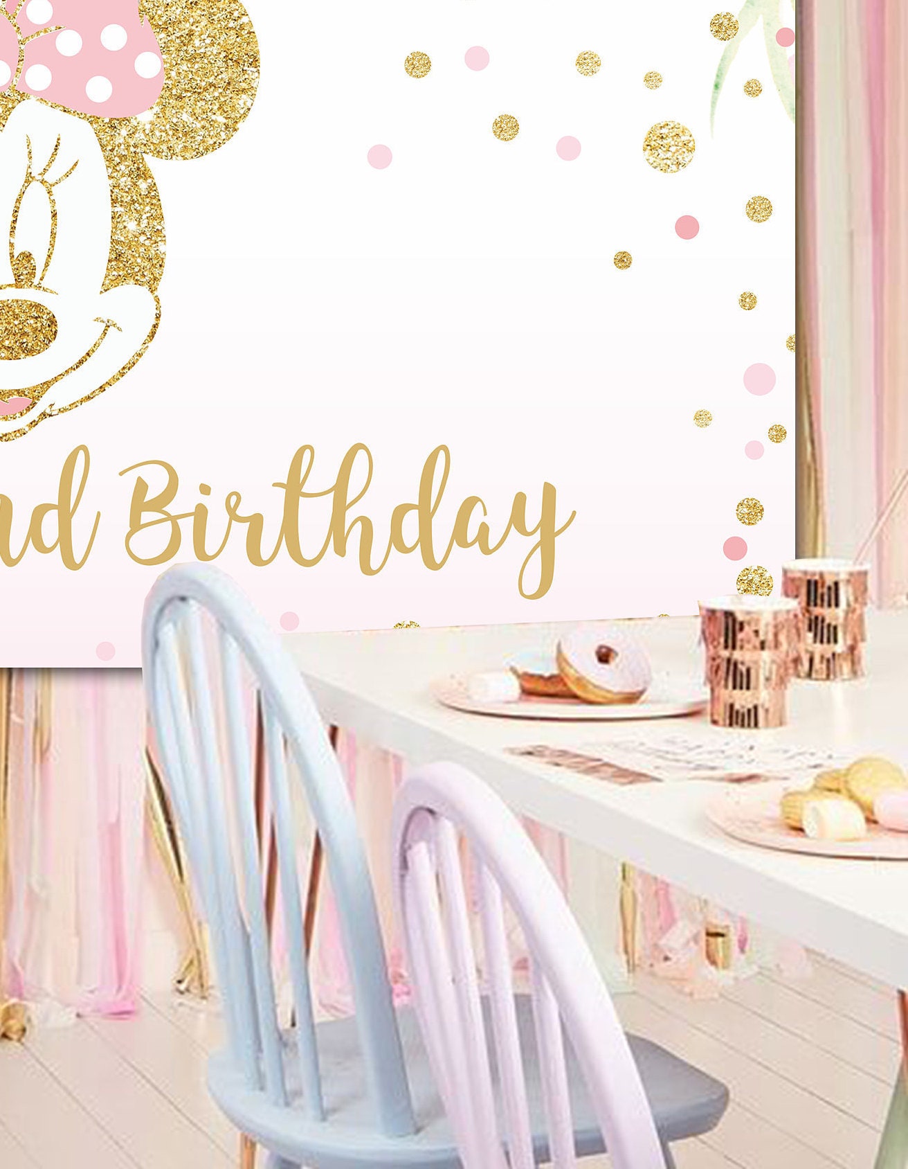 MINNIE MOUSE Wall Backdrop Minnie Mouse Editable PDF - Etsy