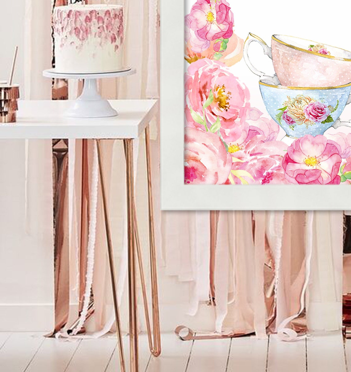 TEA PARTY Sign Tea for Two Printable Poster Instant Download - Etsy