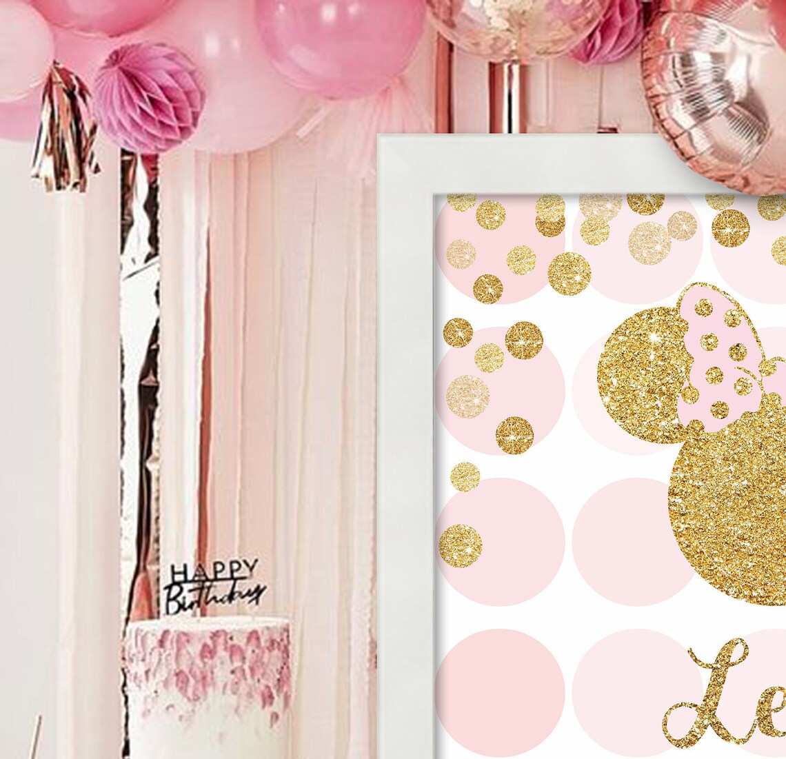 MINNIE MOUSE Sign Let's Party Party Poster Minnie Mouse - Etsy