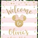Welcome Sign Minnie Mouse Birthday Minnie Mouse Welcome - Etsy