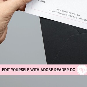 Gift Certificate Template Editable Gift Card Template, DIY Gift Voucher ...