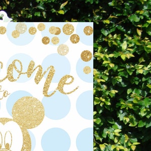 Welcome Sign Mickey Mouse Birthday, Mickey Mouse Editable Welcome ...