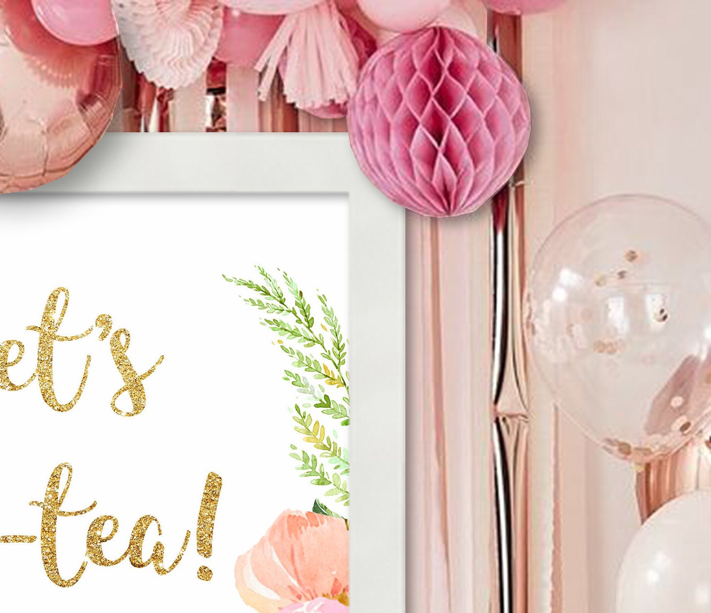 TEA PARTY Sign Tea for Two Printable Poster Instant Download - Etsy