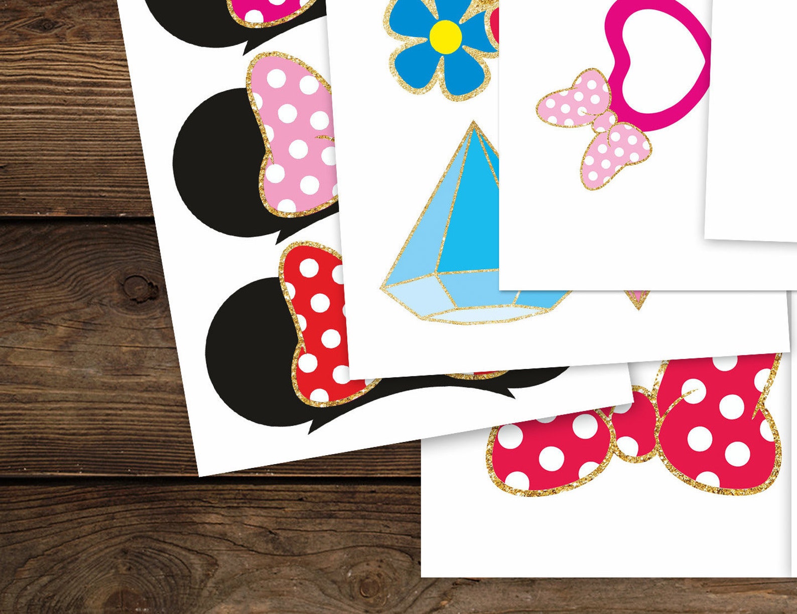 Minnie Mouse Props Minnie Mouse Birthday Party Props Minnie Etsy