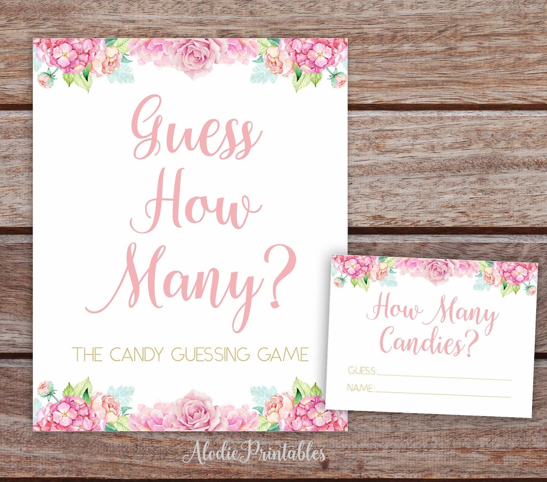 Baby Shower Guess Game, Guess How Many, Baby Shower Games Printable ...