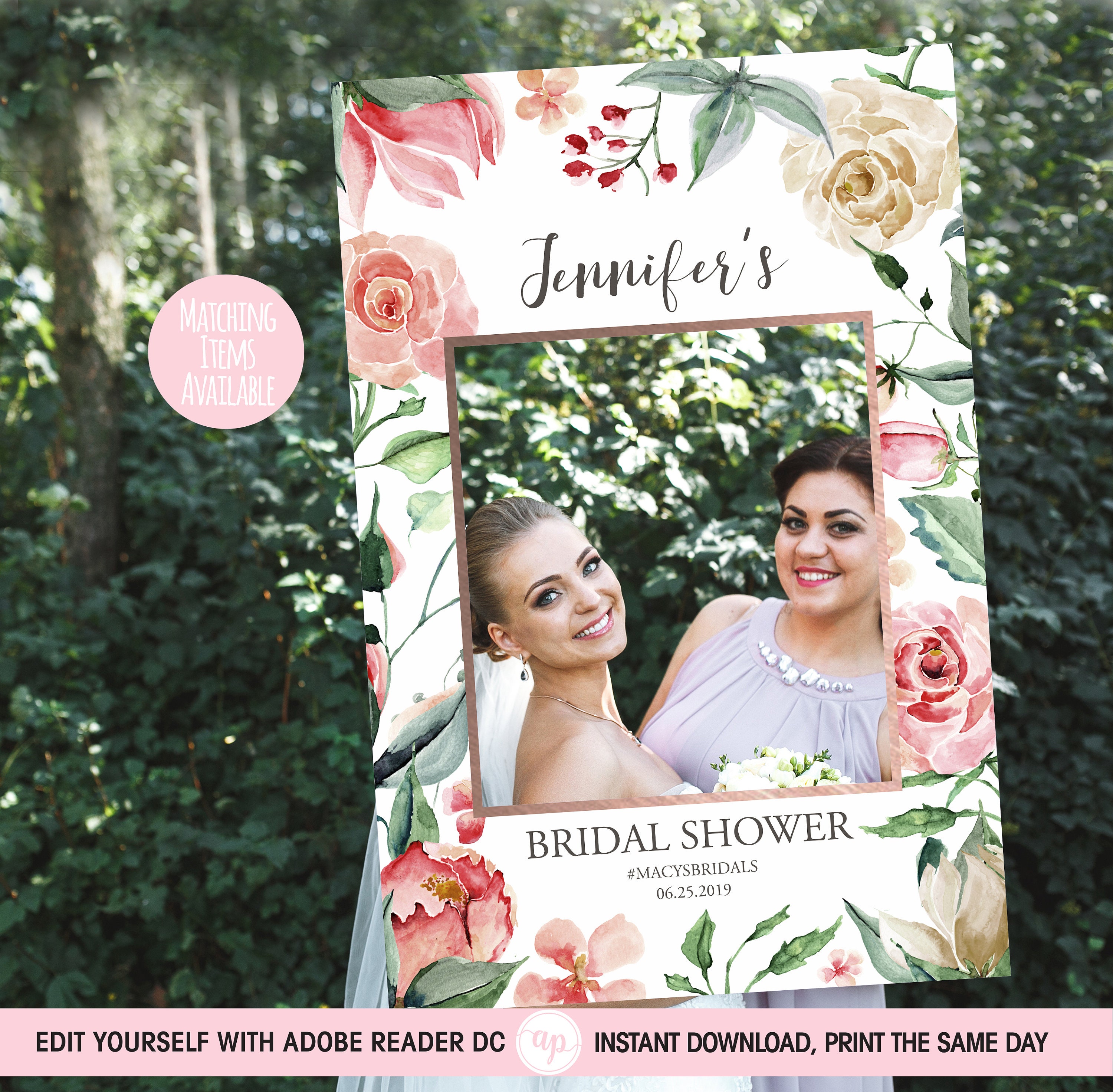 Photo Frame Prop Bridal Shower Frame Bridal Shower Photo | Etsy