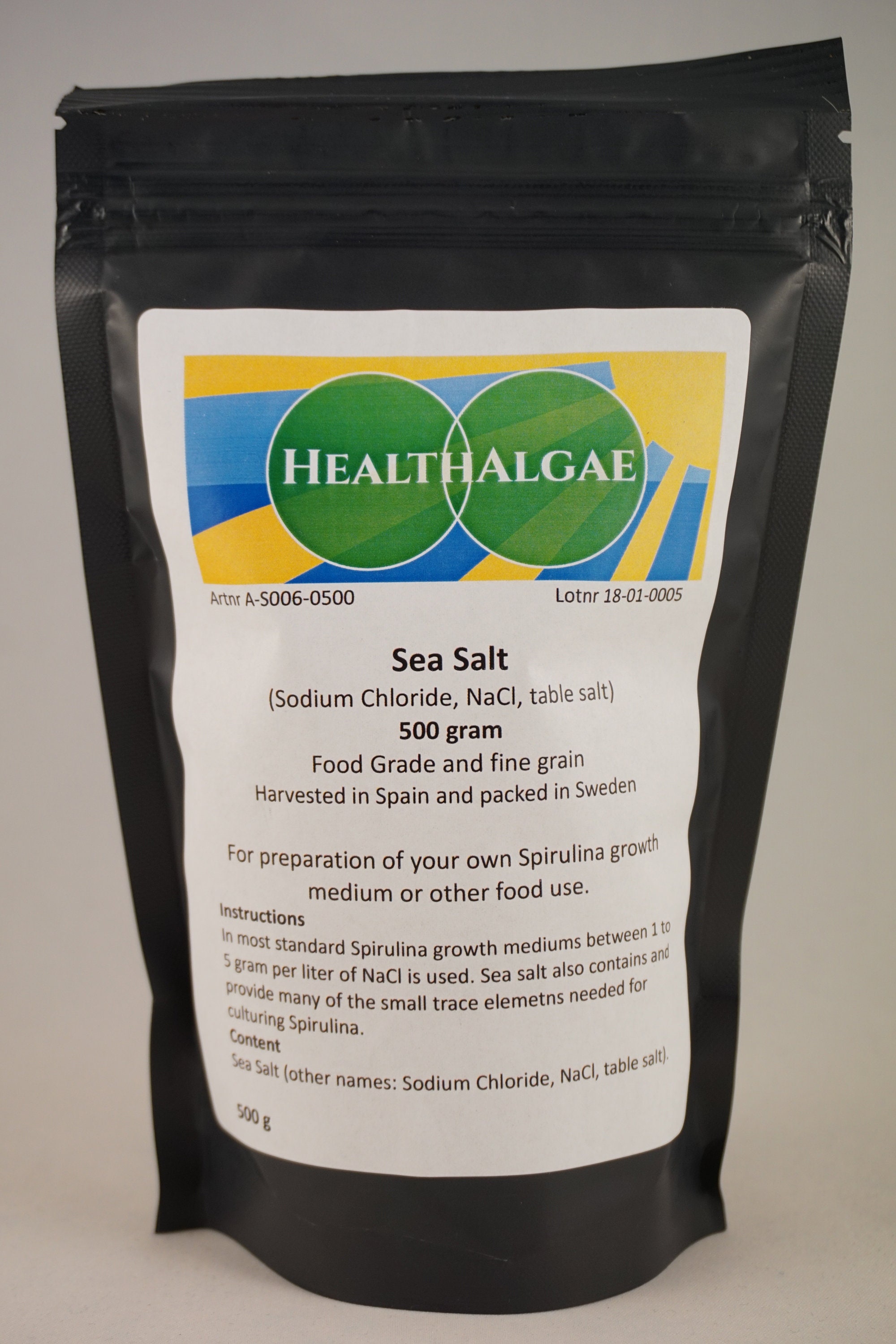 Sea Salt 500 Gram Swedish Food Grade (sodium Chloride/nacl/ Table Salt ...