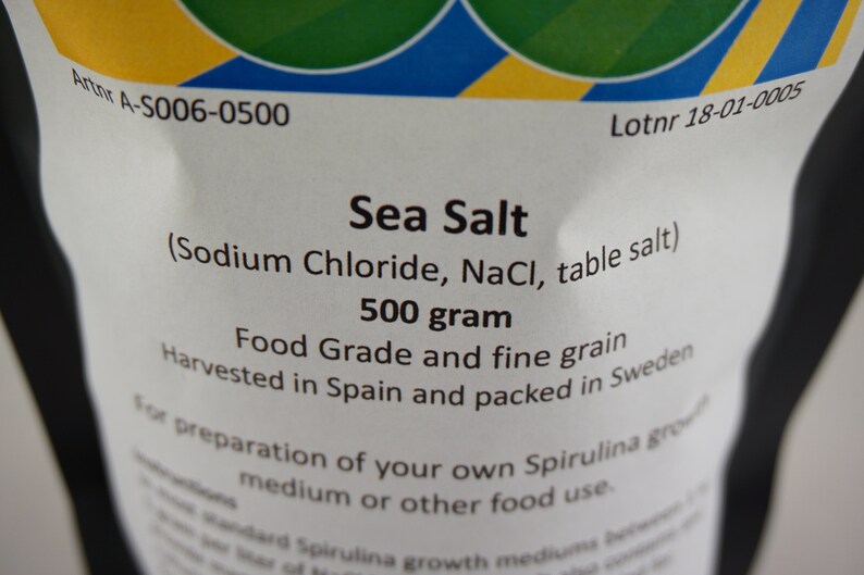 Sea Salt 500 Gram Swedish Food Grade (sodium Chloride/nacl/ Table Salt ...