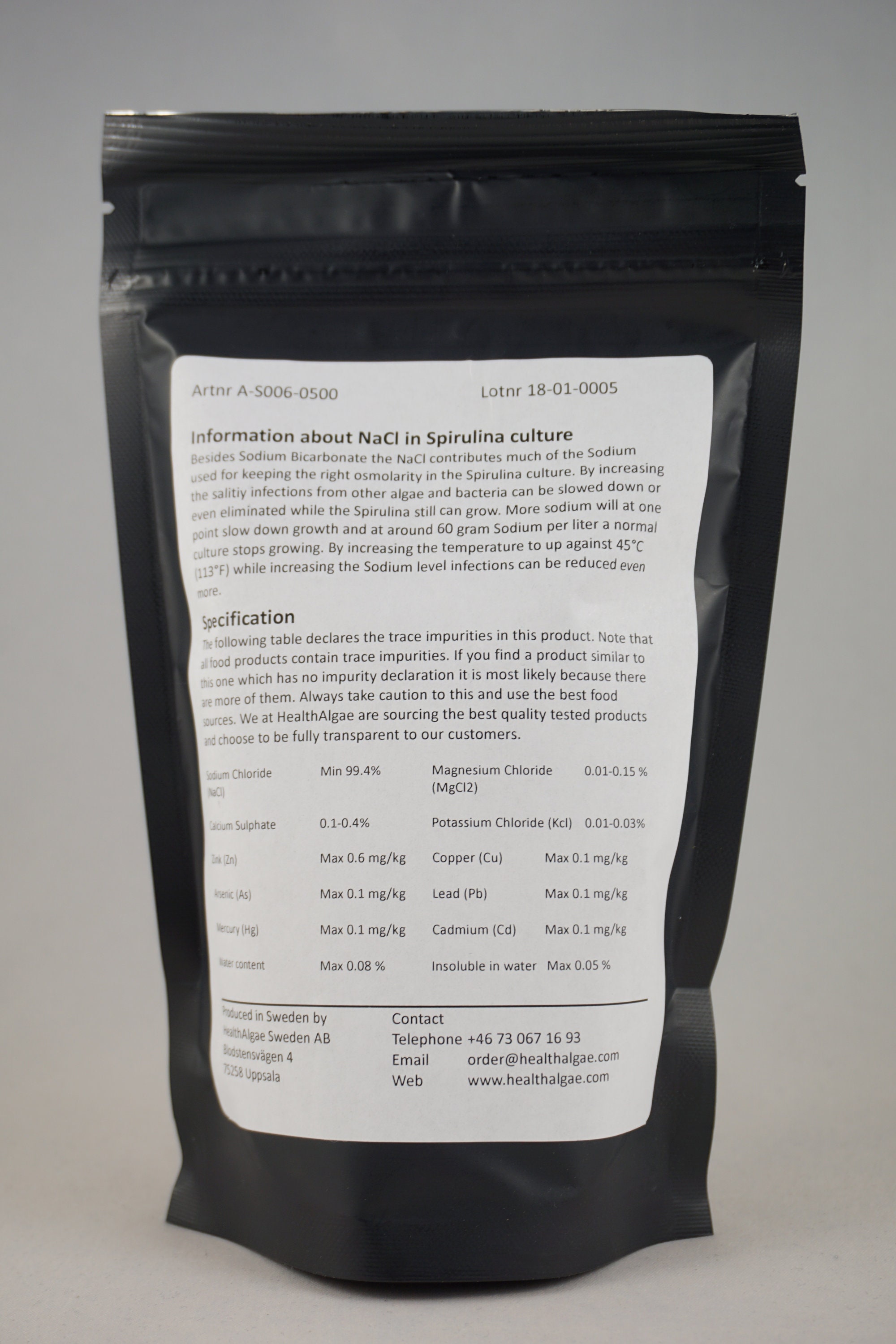 Sea Salt 500 Gram Swedish Food Grade (sodium Chloride/nacl/ Table Salt ...