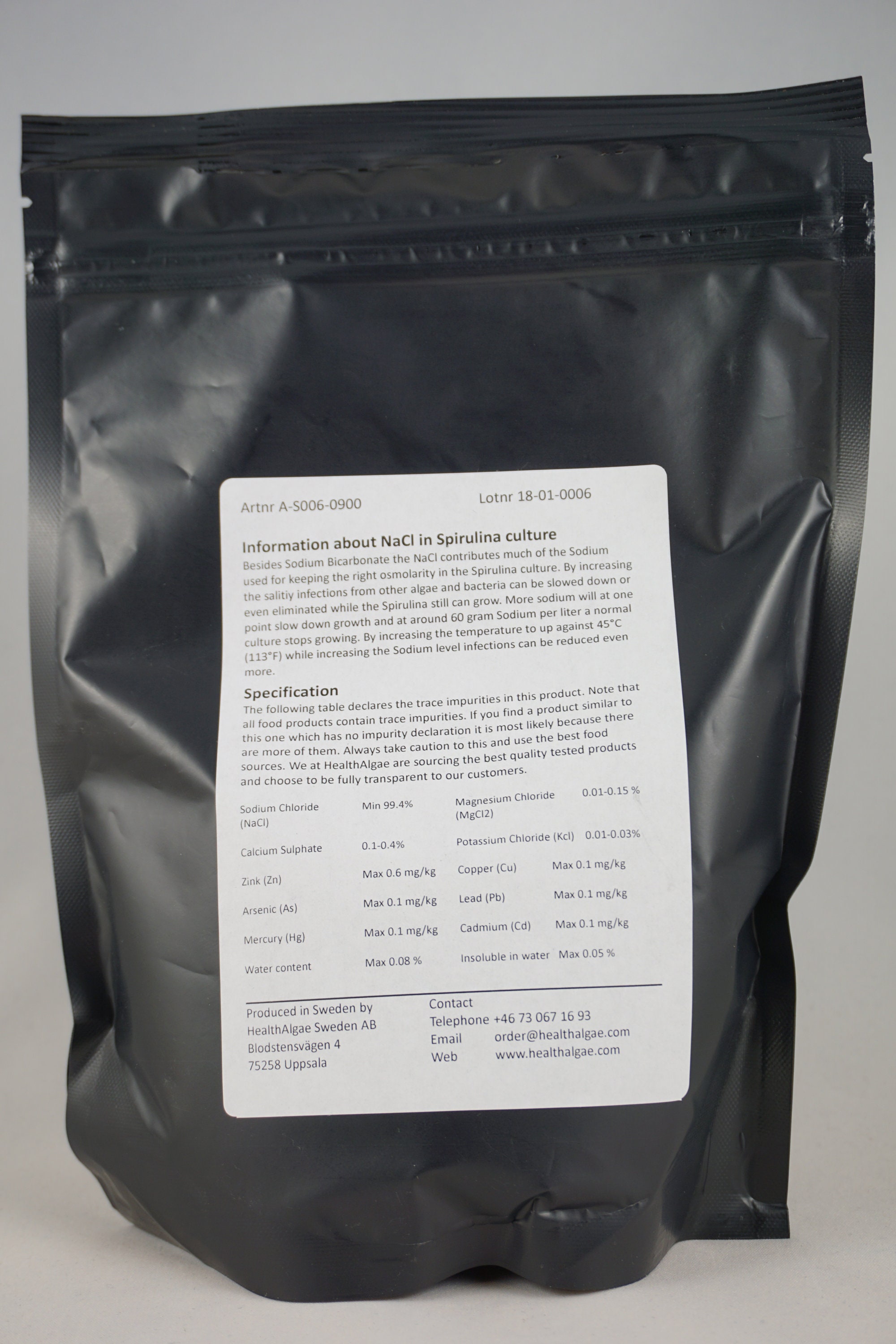Sea Salt 900 Gram Swedish Food Grade (sodium Chloride/nacl/ Table Salt ...