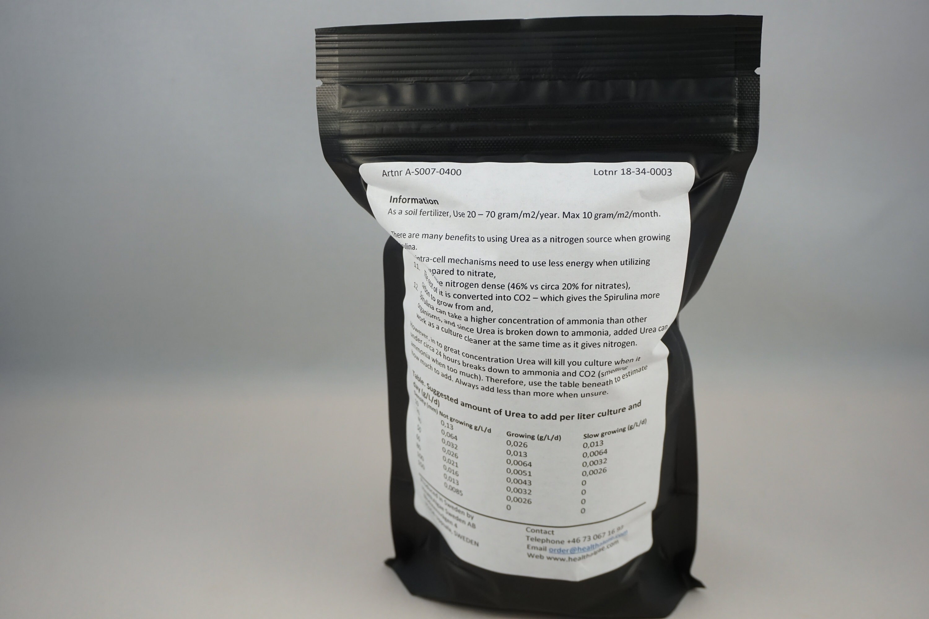 UREA Fertilizer, 400 G (swedish Grade) for Gardening and Spirulina ...