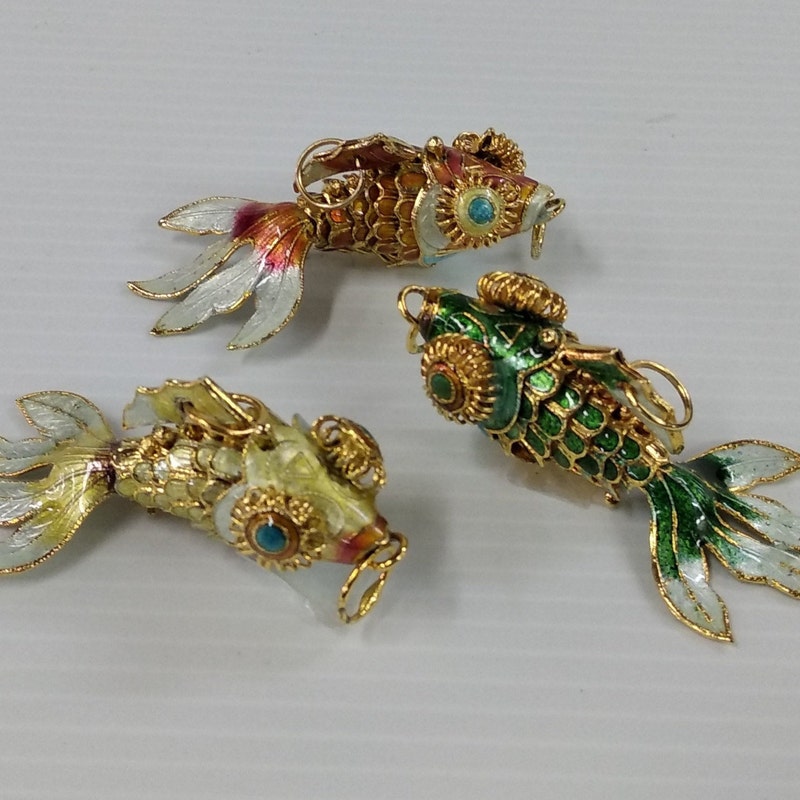 Goldfish Charm - Etsy