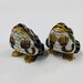 Vintage Chinese Cloisonne Small Frog Toad Figurine,gold Plated Copper ...