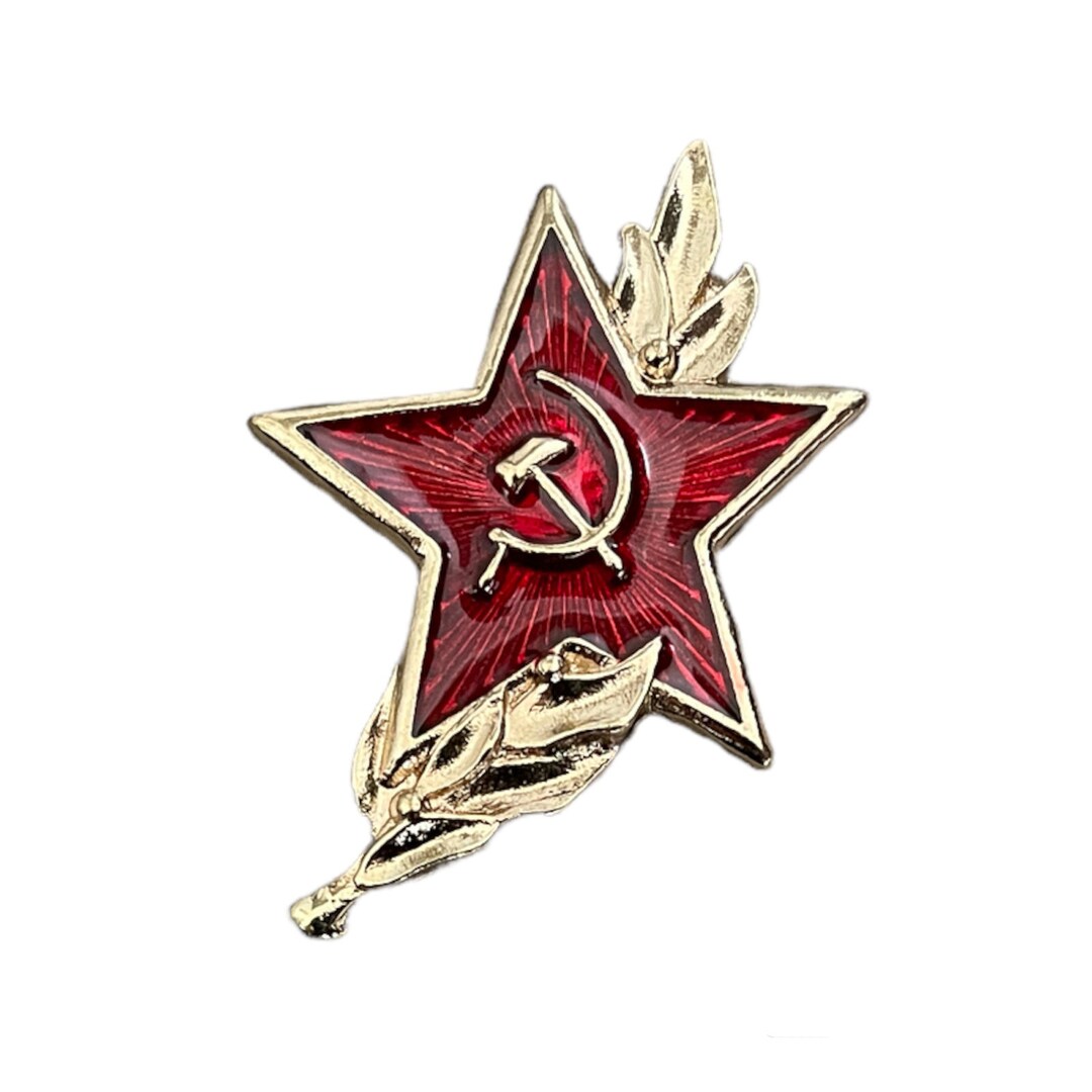 Soviet Russian Army Red Star Pin Badge Hammer and Sickle 9 May Victory ...