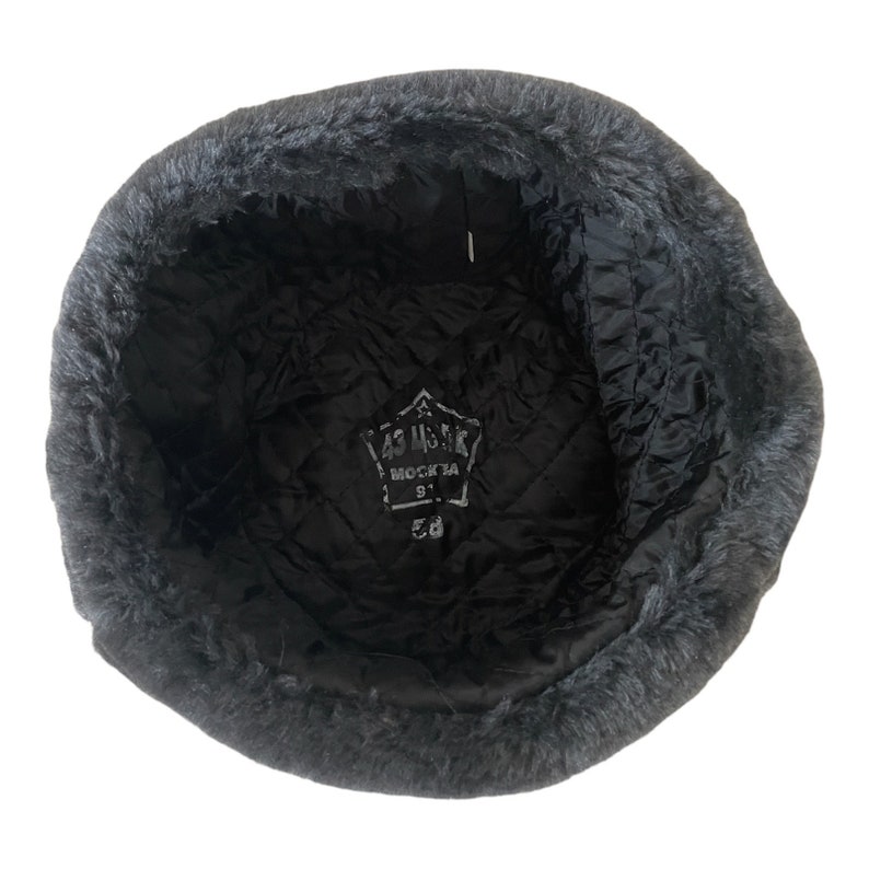 USSR Russian Military Style Grey Faux Fur Winter Ushanka Hat - Etsy