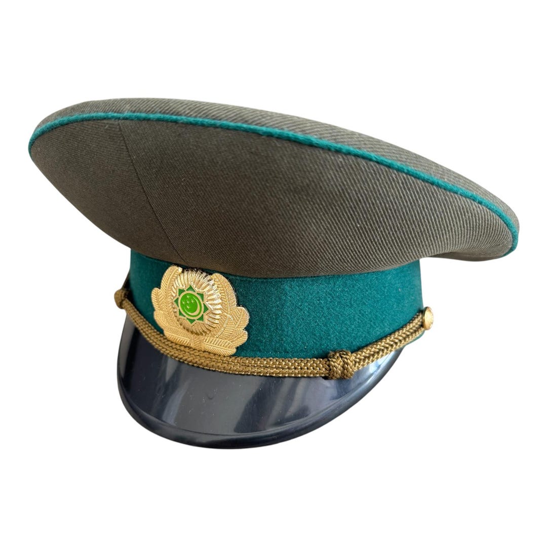 Vintage Turkmenistan Officer Parade Visor Hat – 1990s Uniform Peaked ...