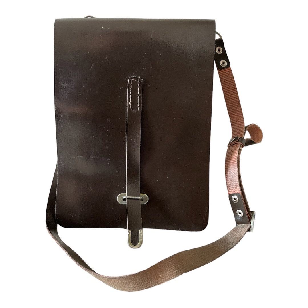 Vintage Dark Brown Soviet Russian Army Sergeant Messenger Document Bag ...