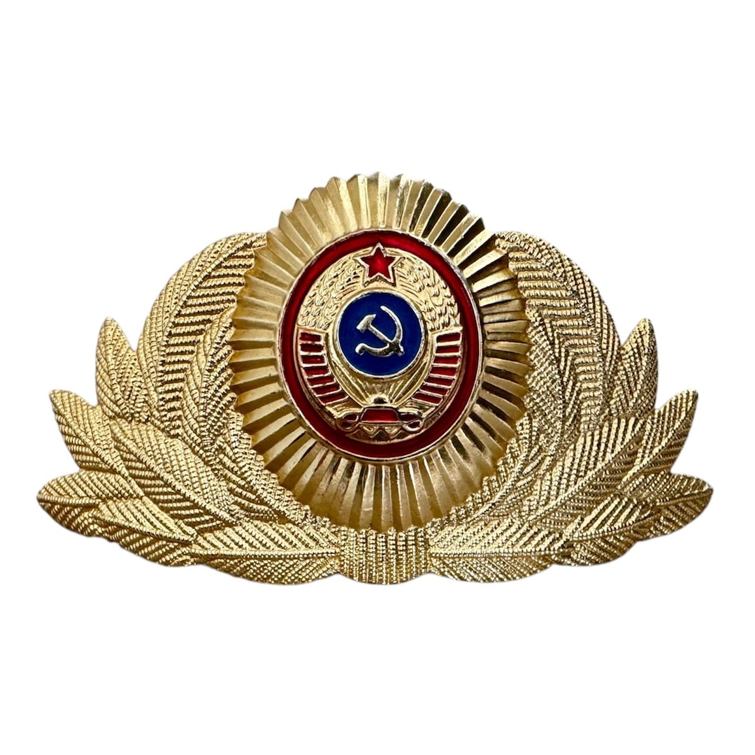 Soviet Badge USSR Militsiya Large Emblem Police Officer Uniform Cap Hat ...