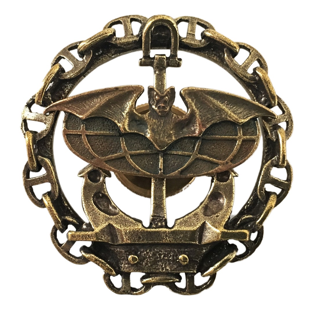 Russian Navy Spetsnaz Intelligence Bat & Globe Military Uniform Brass ...