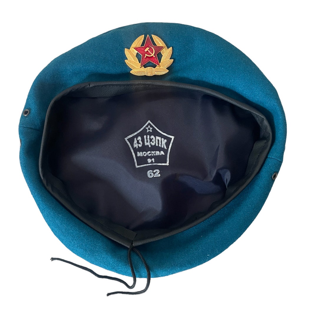 USSR Soviet Style Uniform Blue VDV Paratrooper Beret Cap Hat Military ...