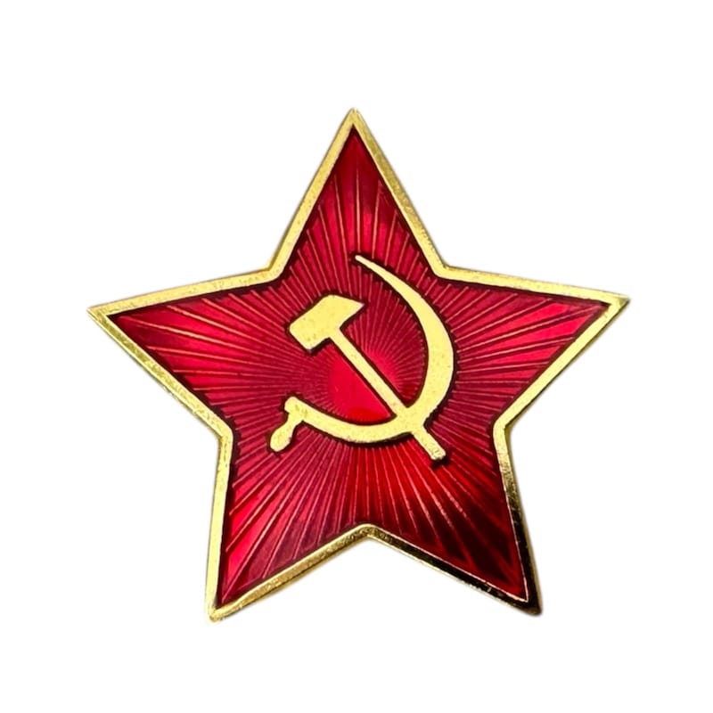 Red Metal Star Pin - Etsy