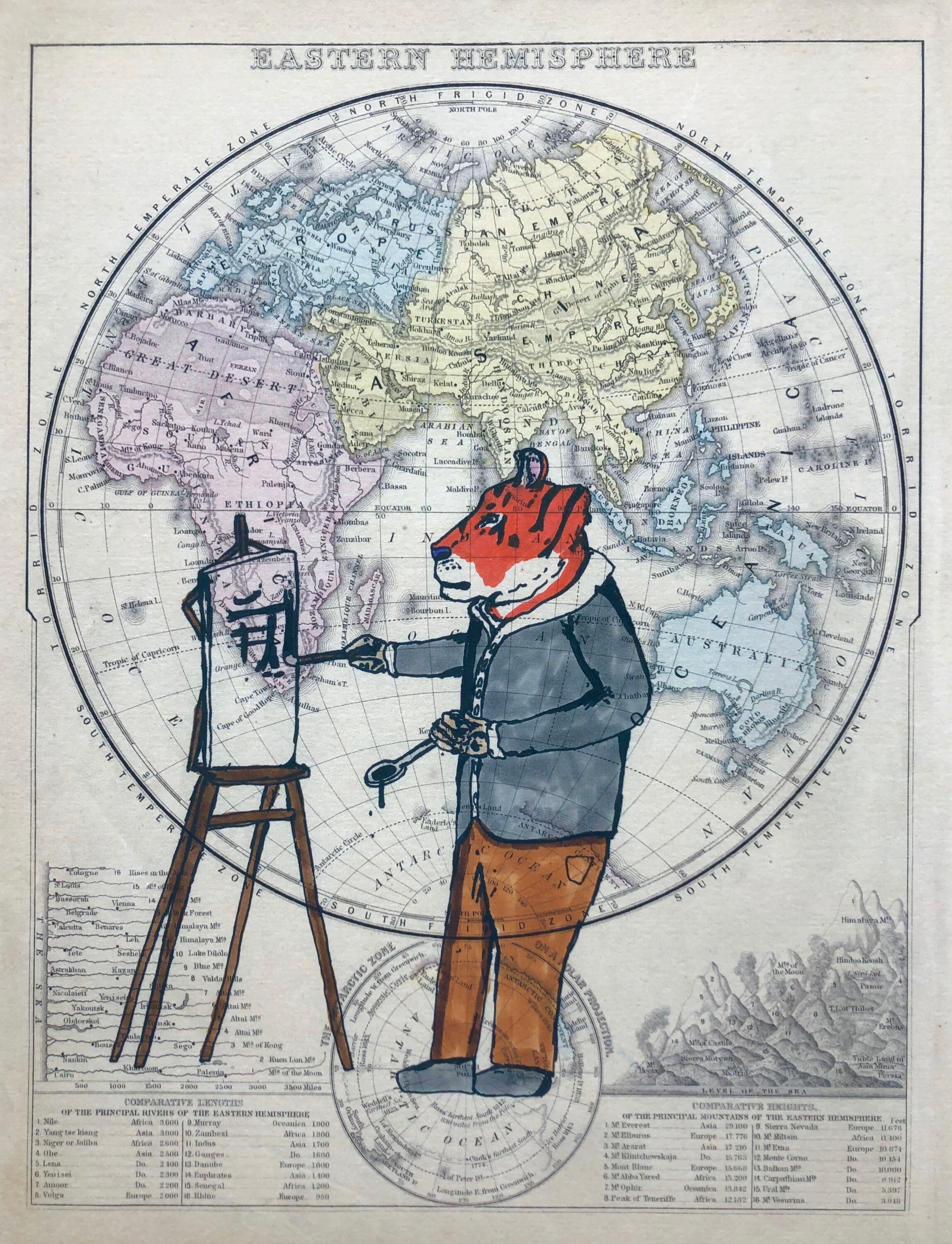 Tiger Calligrapher - Etsy