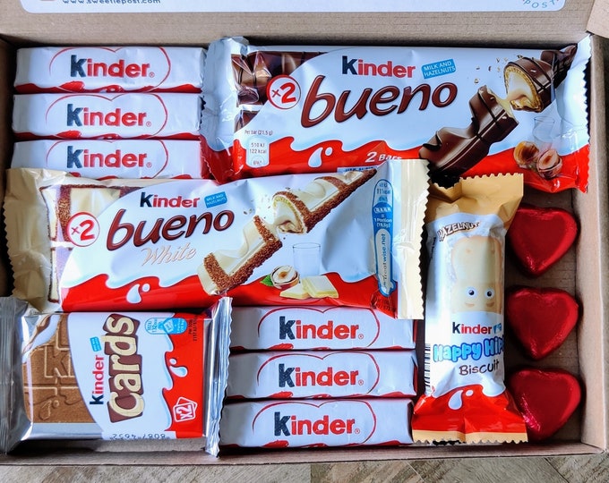 Kinder and Hearts Gift Box | Handmade Kinder Letterbox Hamper | Kinder ...