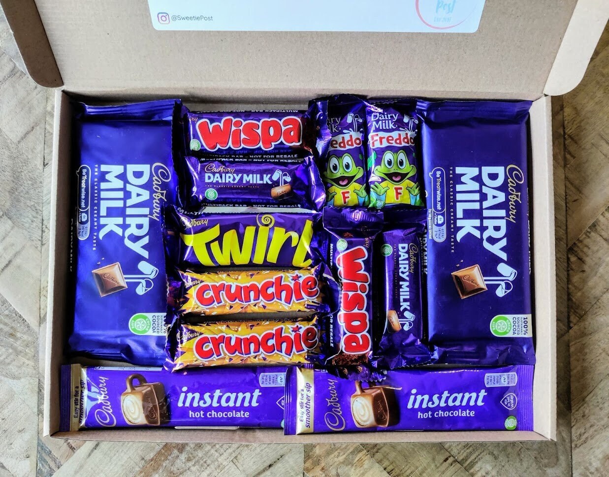 Cadbury Hamper Dairy Milk Gift Box Custom Cadburys Present Wispa Freddo Chocolate with Free Personalisation Letterbox Gift Etsy