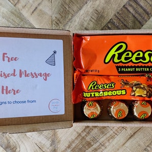 Reeses Mini Treat Gift Box | Handmade Reese's Hamper | Reeces Chocolate ...