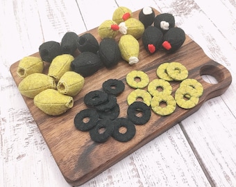 Felt Play Food Felt Green Olives Pretend Play Kitchen Food - Etsy
