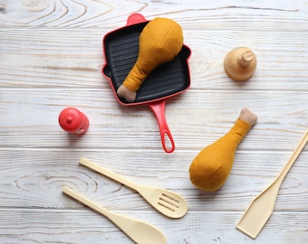 Raspberry Play Food crochet Berries, Fruit, Pretend Play Kids Kitchen ...