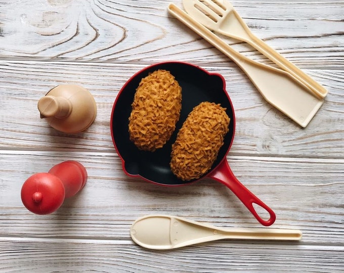 Meat Cutlet, Roast Meat Play Food (felt Food, Pretend Play Kids Kitchen ...