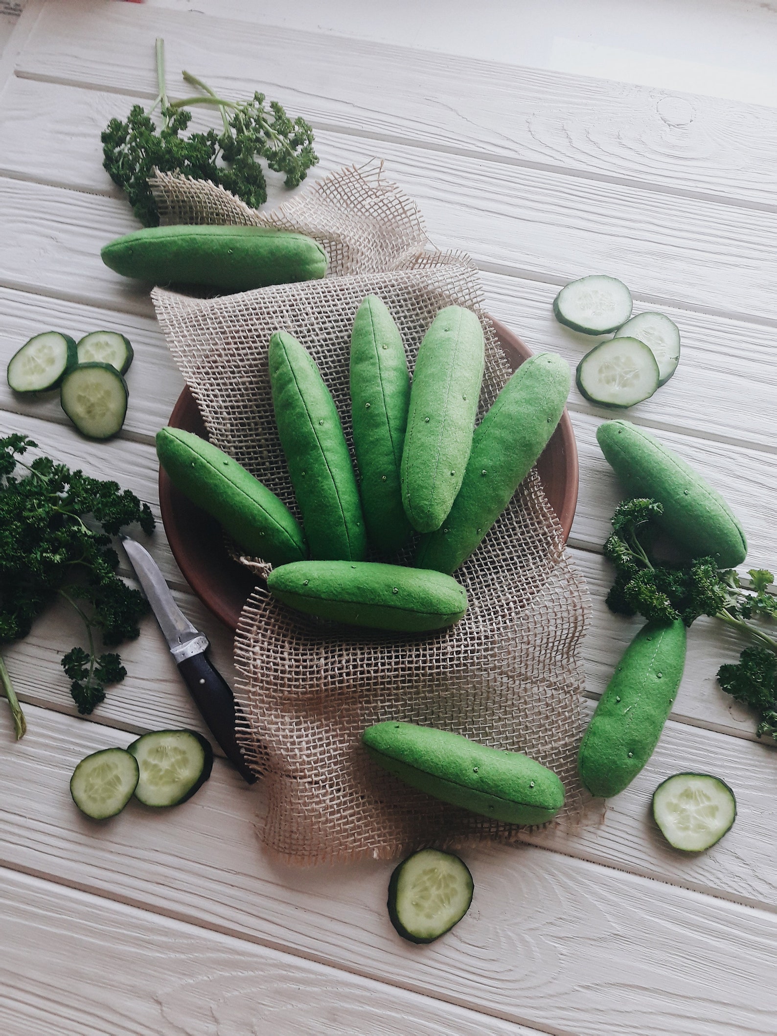 Cucumber Play Food felt Food Vegetables Pretend Play Kids | Etsy