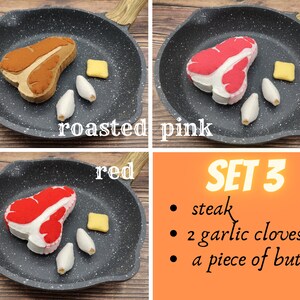 Meat Steak T-bone, Roast Steak Play Food / Felt Food, Pretend Play Kids ...