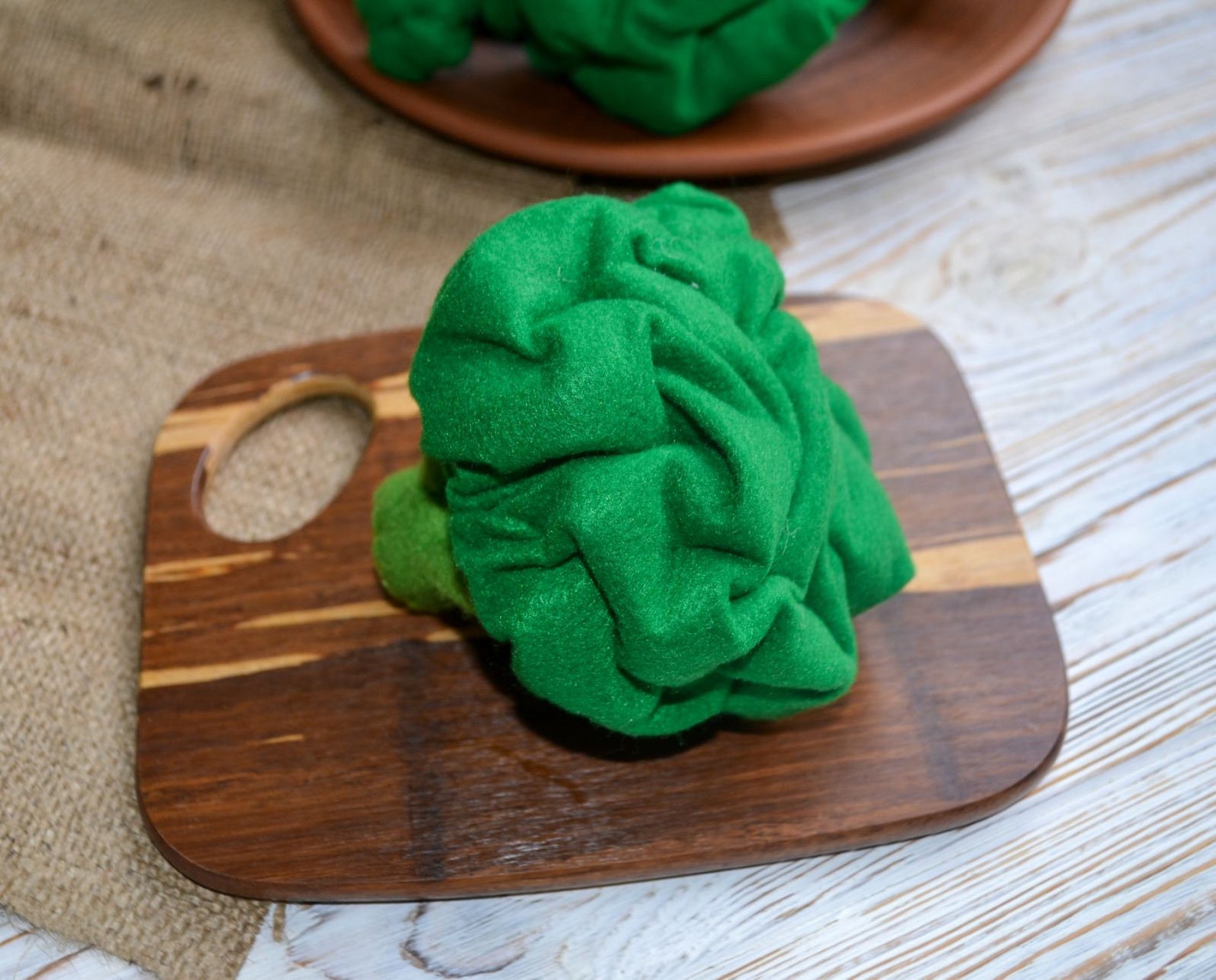 Broccoli, Cauliflower Play Food (felt Food, Pretend Play Kids Kitchen ...