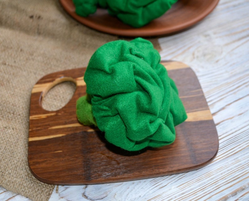 Broccoli Cauliflower Play Food felt Food Pretend Play Kids | Etsy