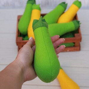 Zucchini Play Food (felt Food, Vegetables, Pretend Play Kids Kitchen ...