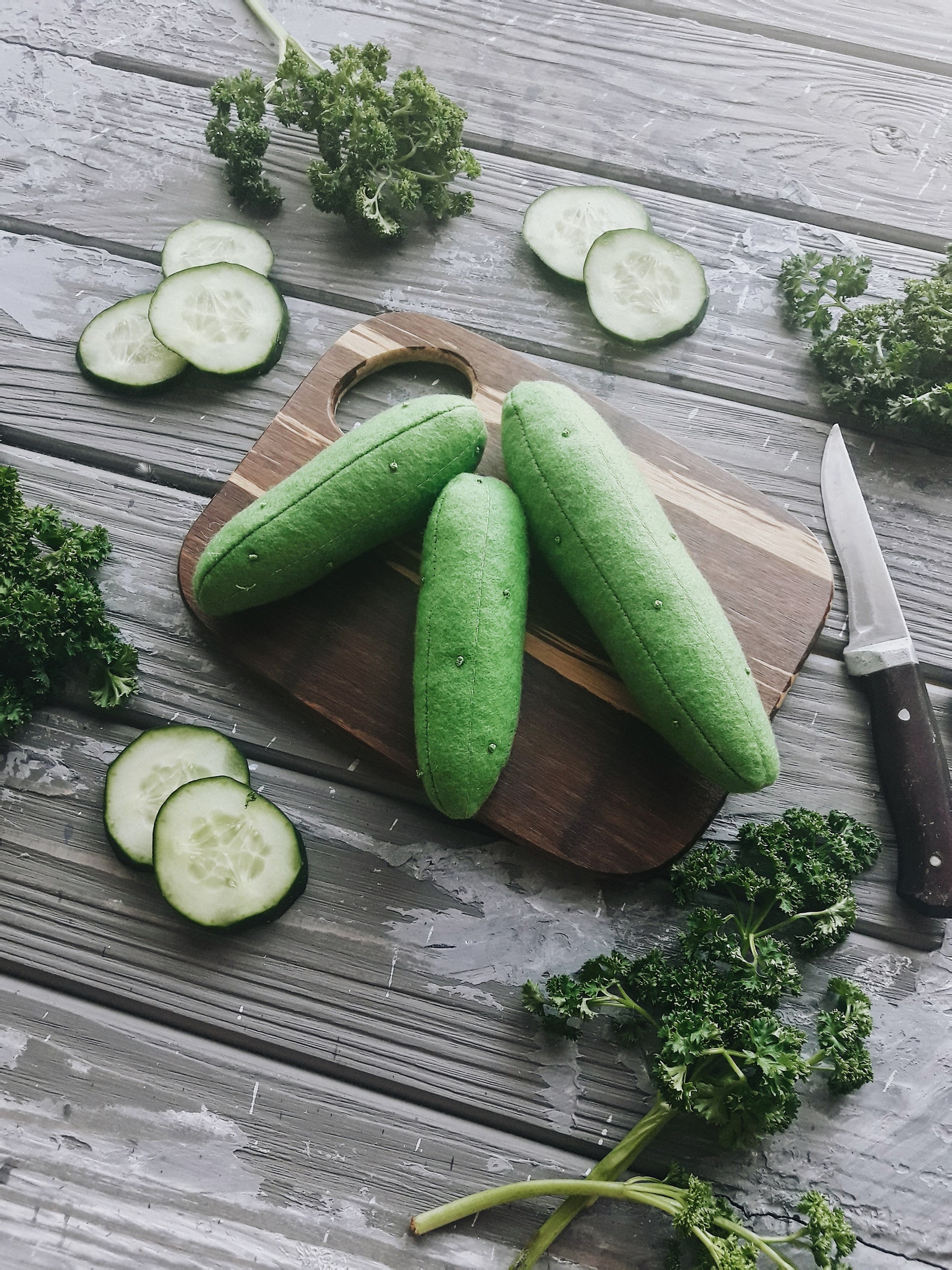 Cucumber Play Food felt Food Vegetables Pretend Play Kids | Etsy
