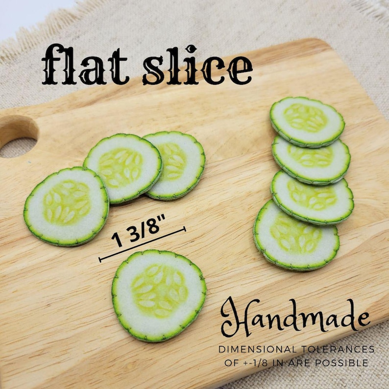 Cucumber, Felt Slice of Cucumber Play Food, Felt Food for Salad ...