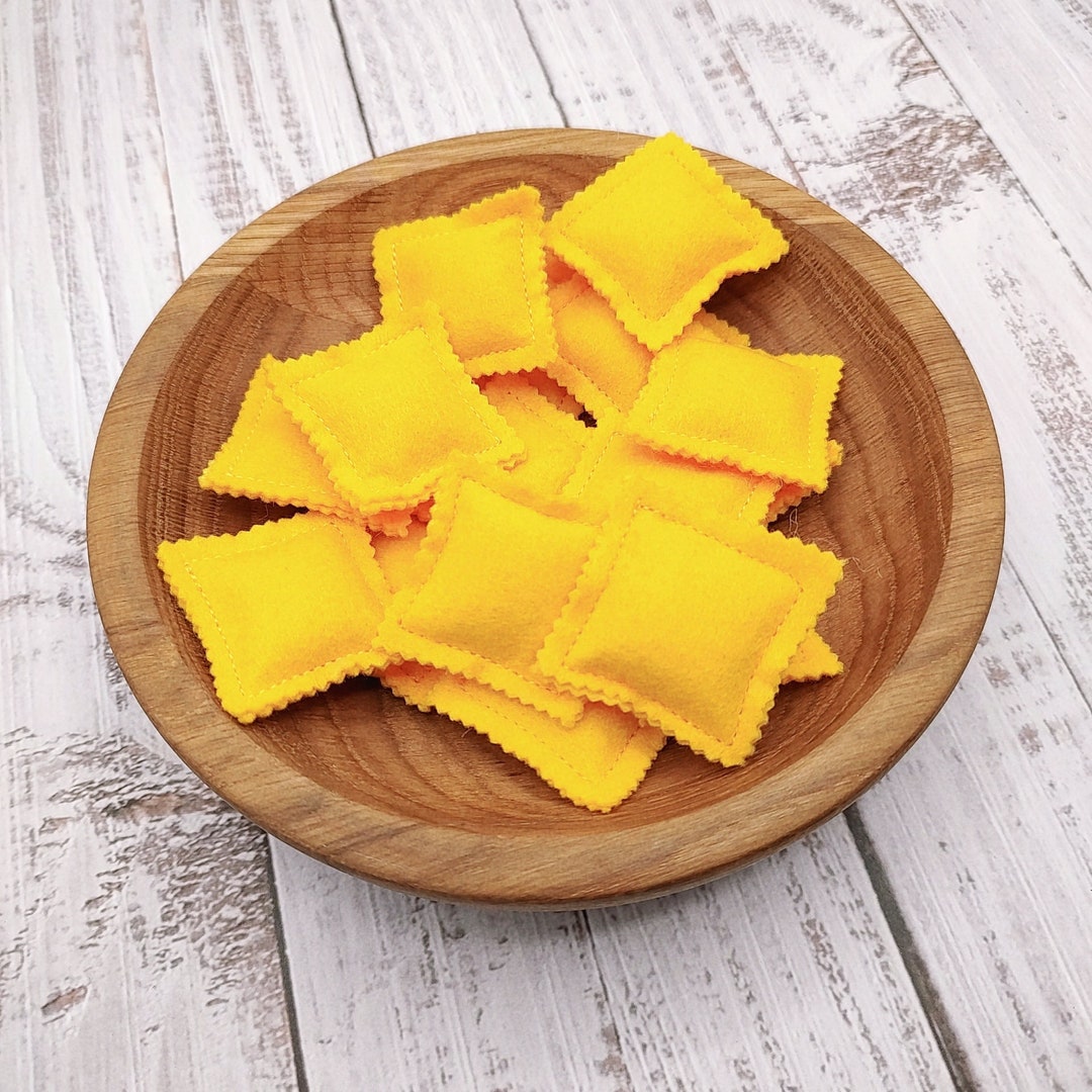 Pasta Yellow Ravioli, Play Food (felt Food, Pretend Play Kids Kitchen ...