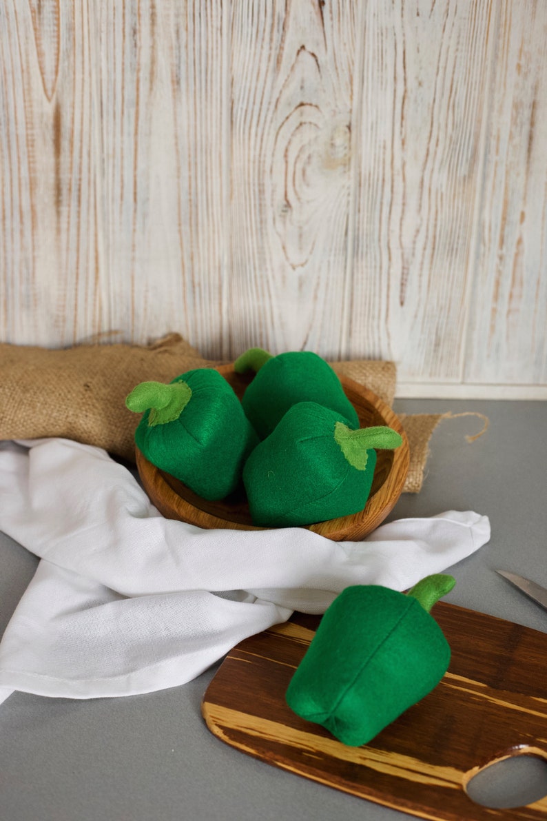 Pepper Play Food felt Food Vegetables Fruit Pretend Play | Etsy