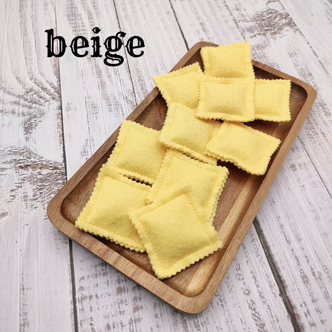 Pasta Beige Ravioli, Play Food (felt Food, Pretend Play Kids Kitchen ...